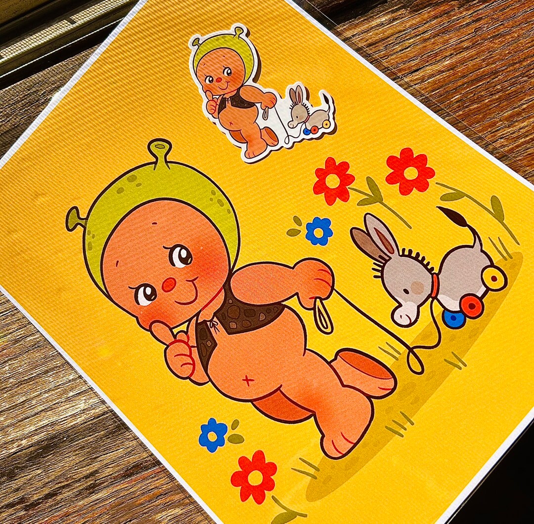 Baby Ogre 8.5"x11" Art Print and Vinyl Sticker - Etsy