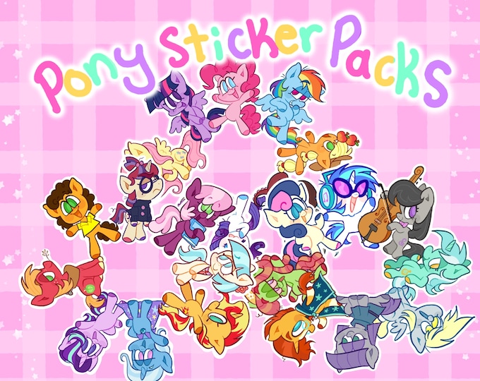MLP Pony Sticker Packs - Etsy