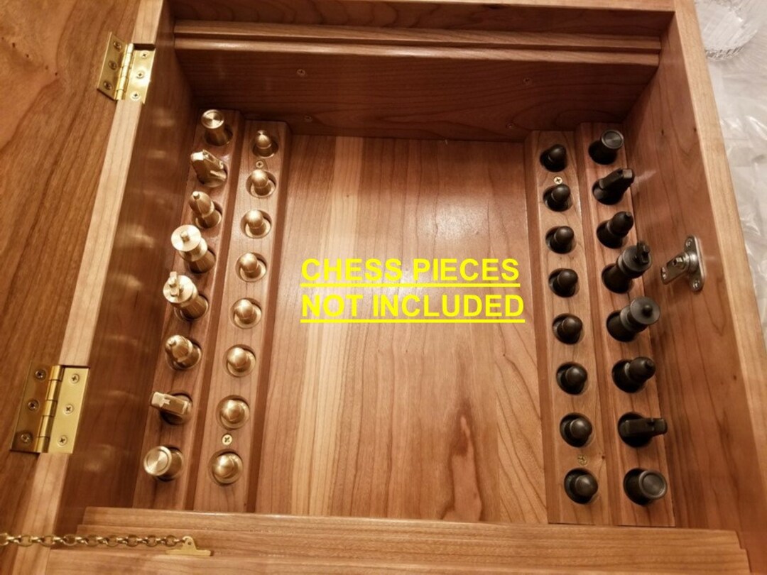 Chess Storage Box, Cherry Wood Chess Set Storage, Custom Chess Box ...