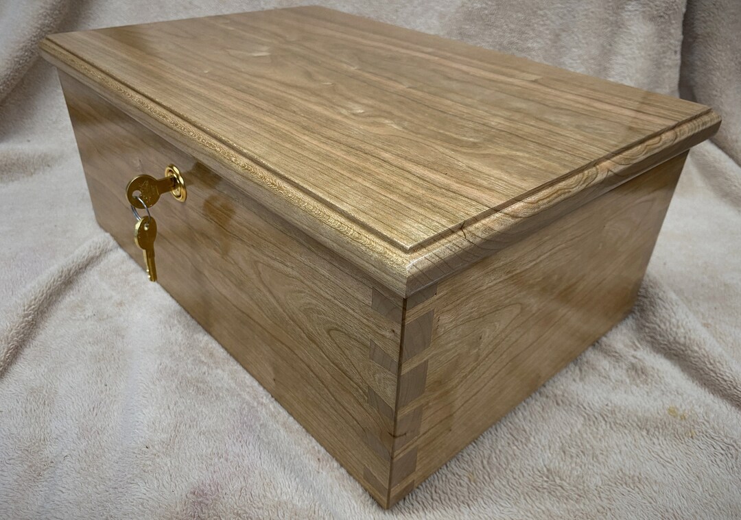 SOLID Cherry Wood Box, Wooden Keepsake Box, Cherry Memory Box ...