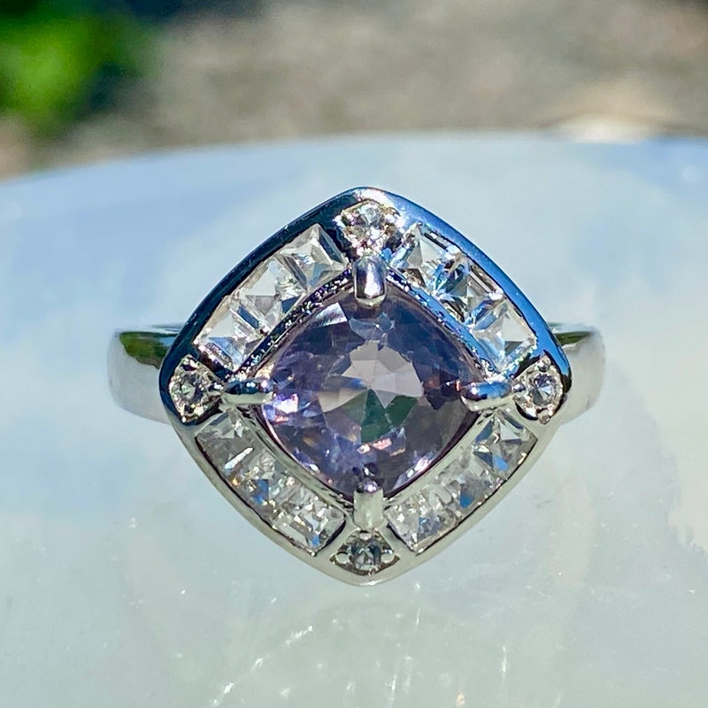 Grey Spinel Ring - Etsy