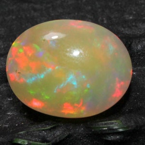 Natural Ethiopian Opal-oval Gemstone-smooth Opal Cabochon-rare Multi Fire Opal-welo Opal Fire ...