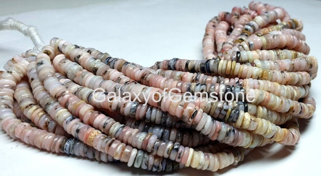 1 Strand Natural Pink Opal Heishi Tyre Shape Approx 4-6 Mm - Etsy