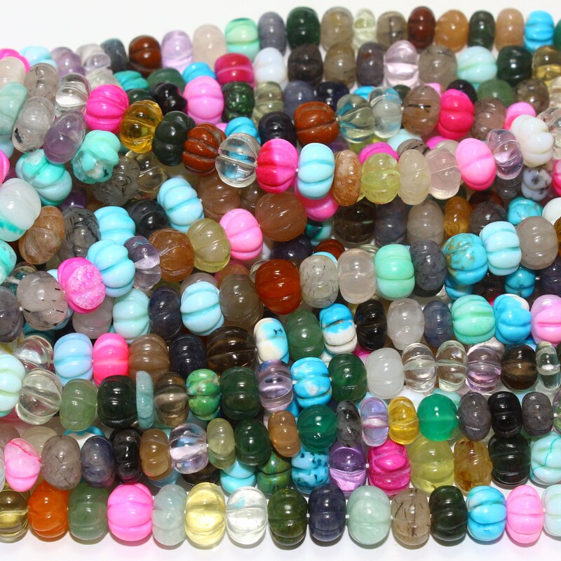 Carved Melon Beads - Etsy