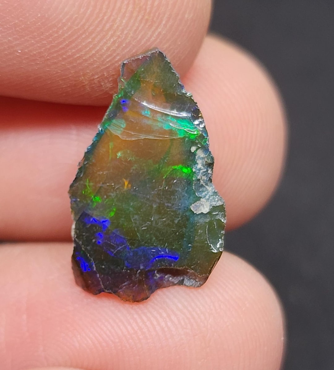 Ethiopian Black Opal Rough | 4.80ct Multi Fire Welo Gemstone - Etsy