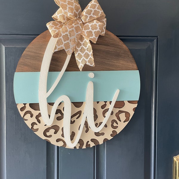 Leopard Door Hanger - Etsy