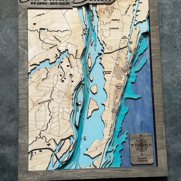 Calabash Nc Map - Etsy