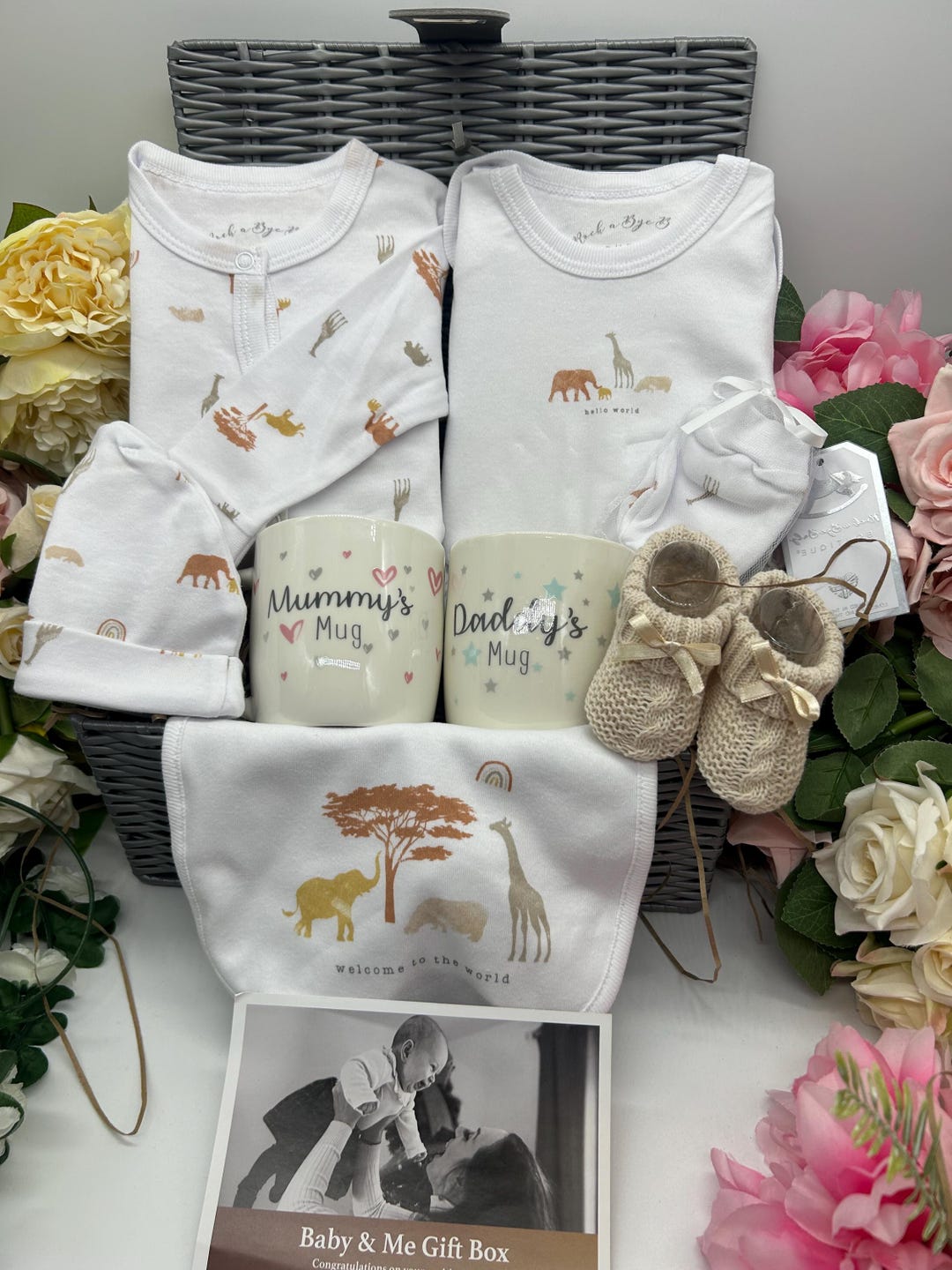 New Safari Baby Hamper. New Parent Gift Box, New Baby Gift, Unisex Baby ...