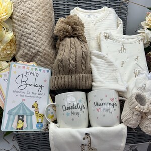 New Bear Baby Hamper. New Parent Gift Box, New Baby Gift, Unisex Baby ...