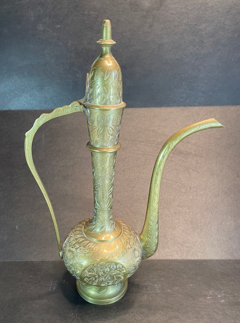 1960s Surah Dallah Teapot 13 India Brass With Hinged Lid. - Etsy