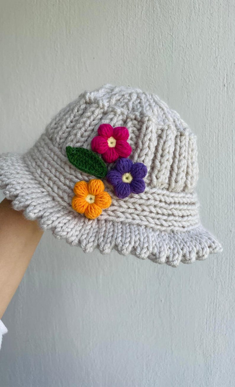 Bucket Hat Knitting Pattern PDF, Step by Step Tutorial for Beginners - Etsy