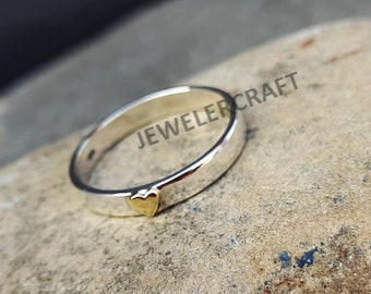 Heart Indent Ring - Etsy