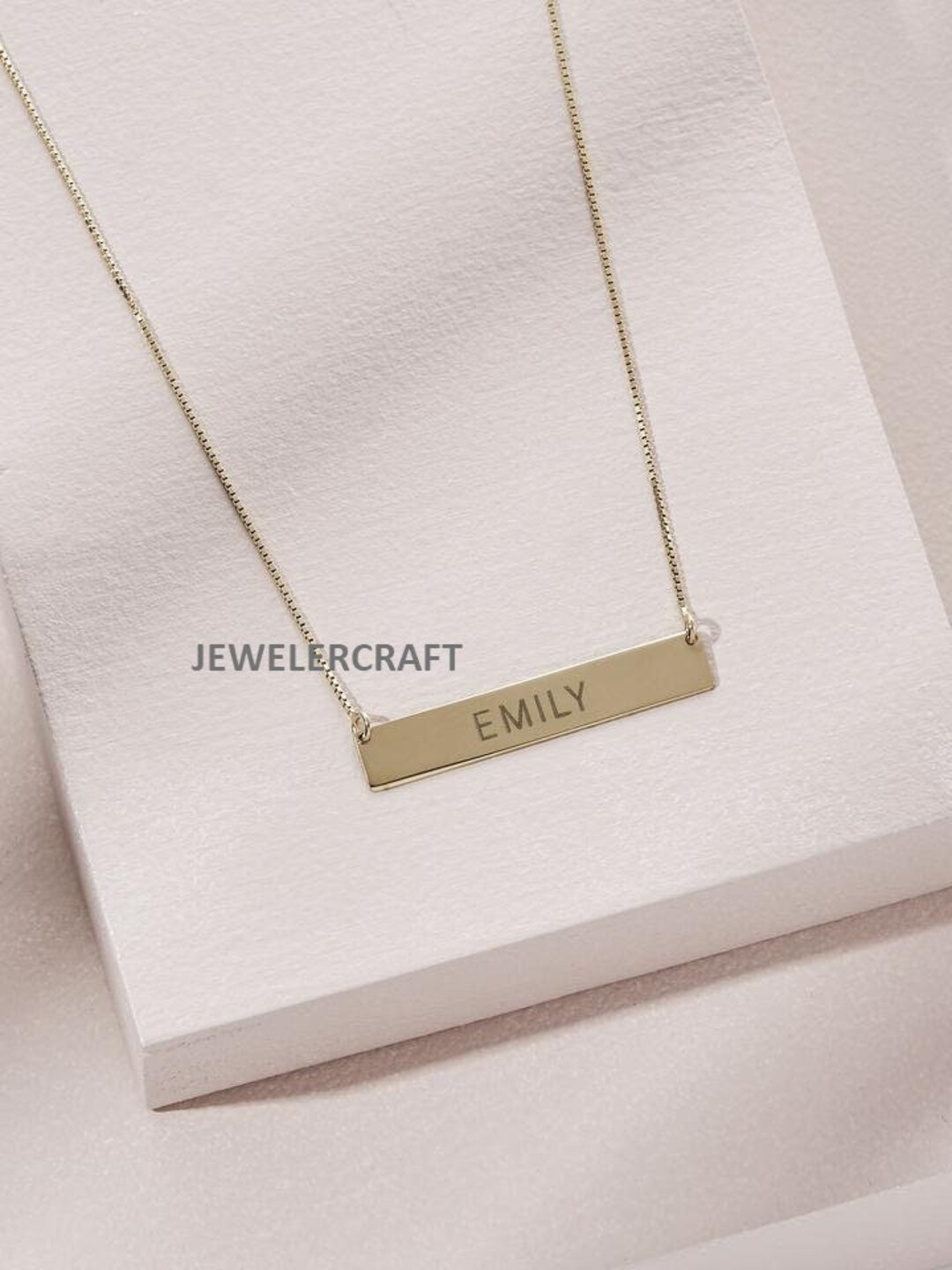 Custom Name Bar Necklace, 925 Sterling Silver, Personalized Gift - Etsy