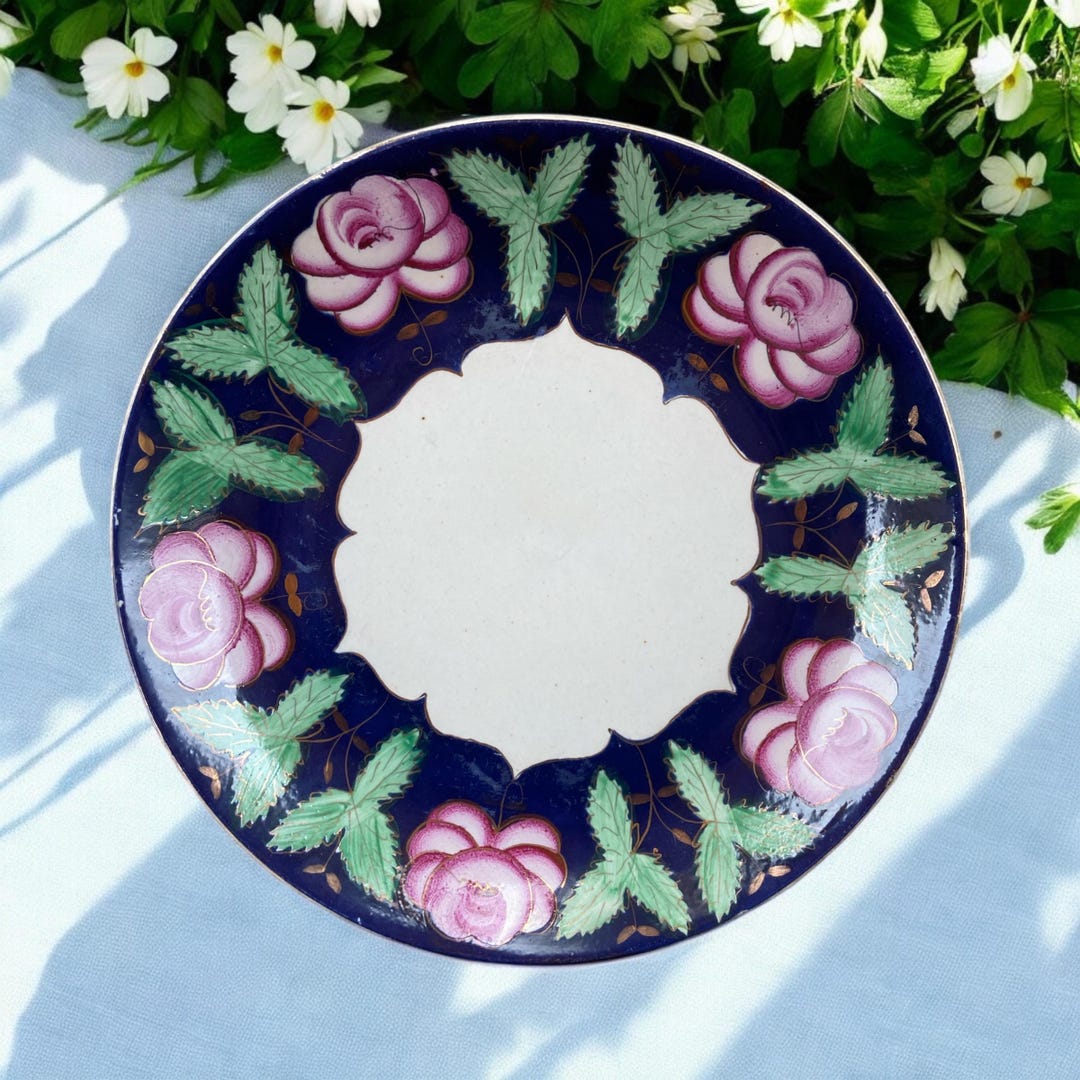 Floral Pattern Plate,uzbek Porcelain Plate,28 Cm,vintage Ceramic Plate ...