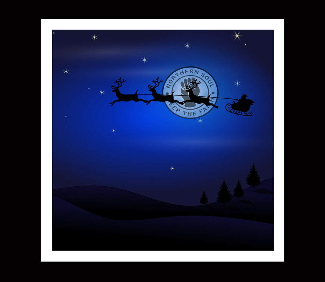 Northern Soul Memorabilia Christmas Santa Sleigh KTF Greeting Card - Etsy