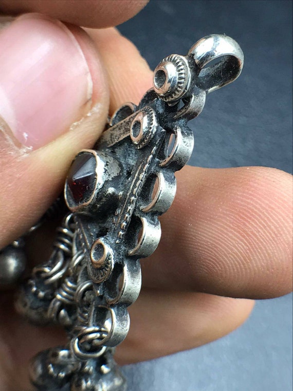 Antique antics handmade very old silver pendant - Gem