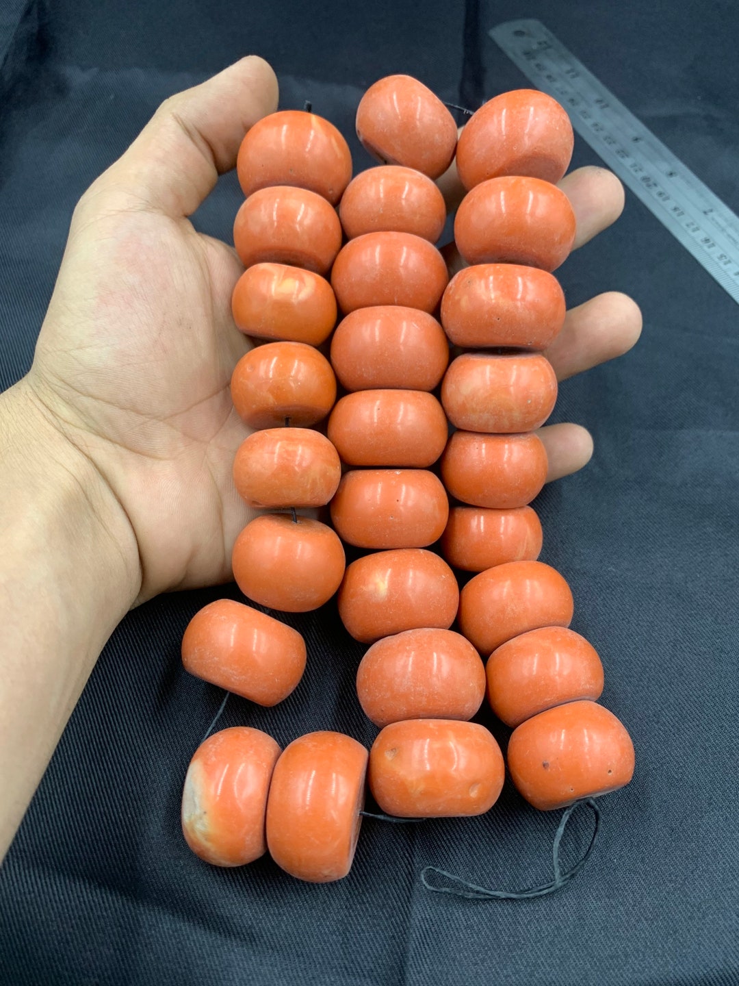 Wonderful Very Very Old and Very Big Synthetic Coral Beads27 - Etsy