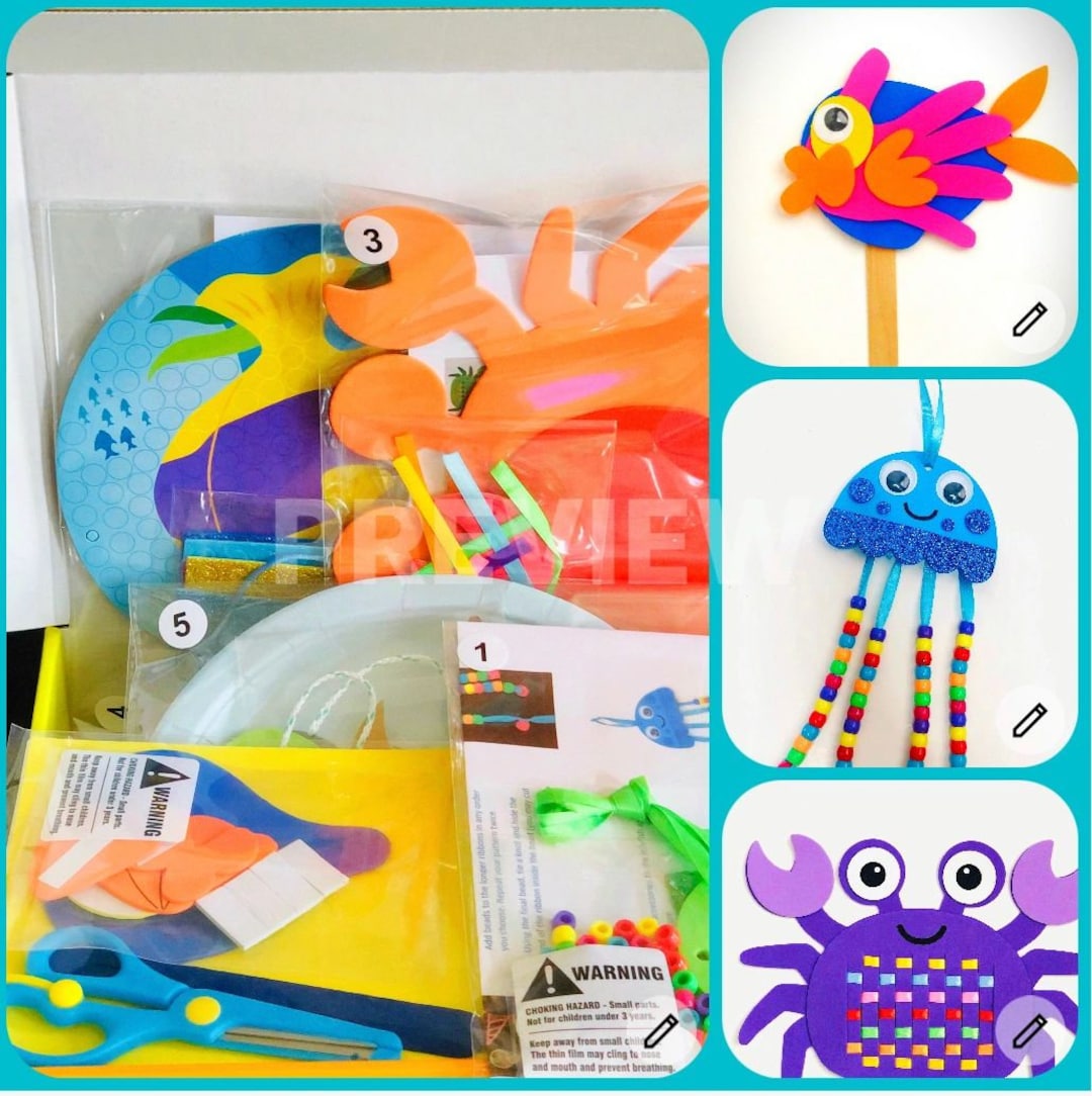 Kids Craft Box Sea the Fun,diy,craft Box,craft Activity for Kids 3-5 ...