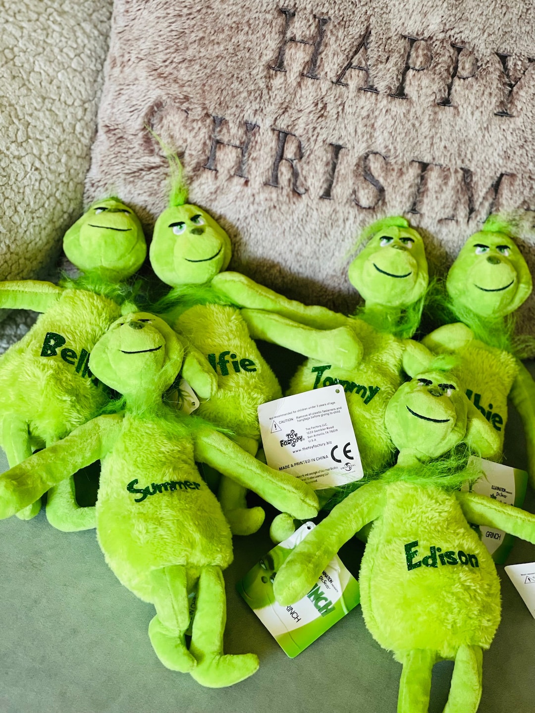 Personalised Grinch Inspired Teddy, the Grinch, Soft Toy, Grinch Teddy ...