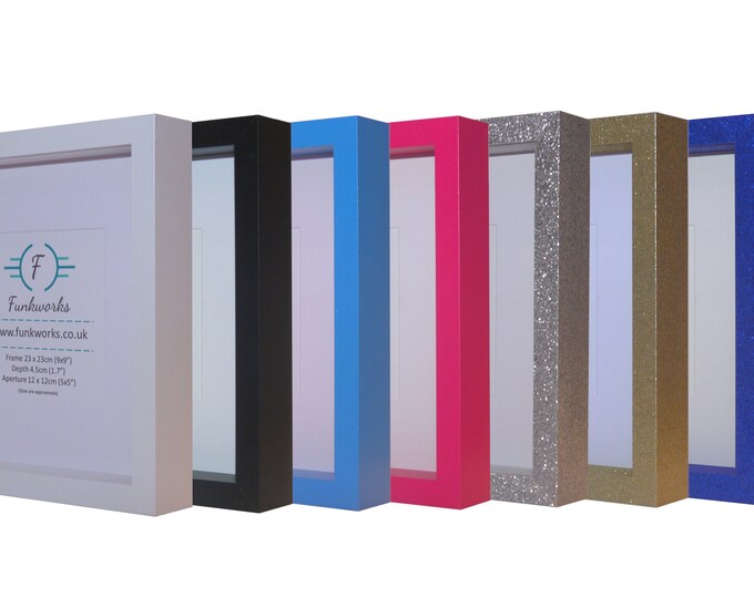 Deep Photo Frame Picture Display Square Box 3D 23x23cm 9x9in Like Ribba ...