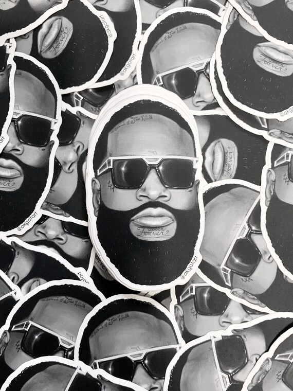 RICK ROSS / Die Cut Sticker Pack / impermeable / por akgotart | Etsy