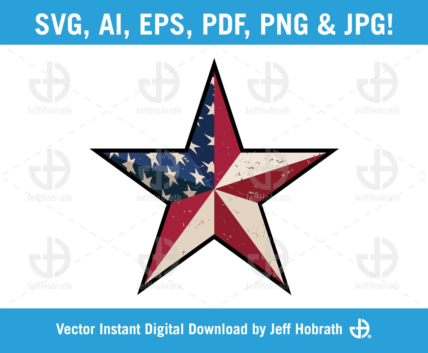 Patriotic Barn Star Isolated Vector Illustration Digital | Etsy