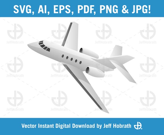 Small Business Jet Vector Illustration Digital Download Ai - Etsy