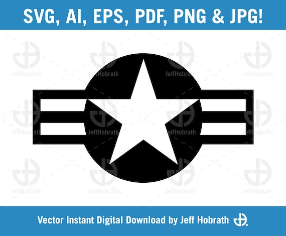 U.S. National Military Aircraft Roundel Isolated Vector - Etsy