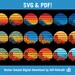 110 Retro Sunsets Beautiful Vector Retro Sunset Art Bundle - Etsy