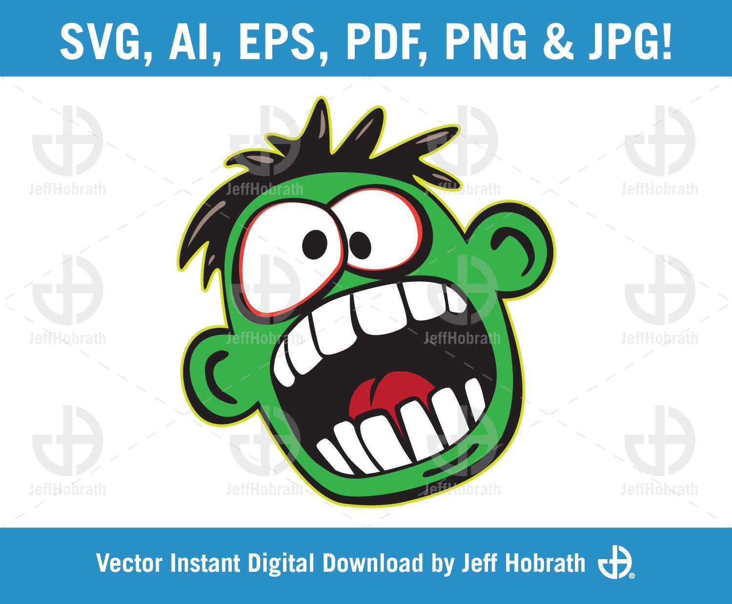 Screaming Cartoon Happy Face