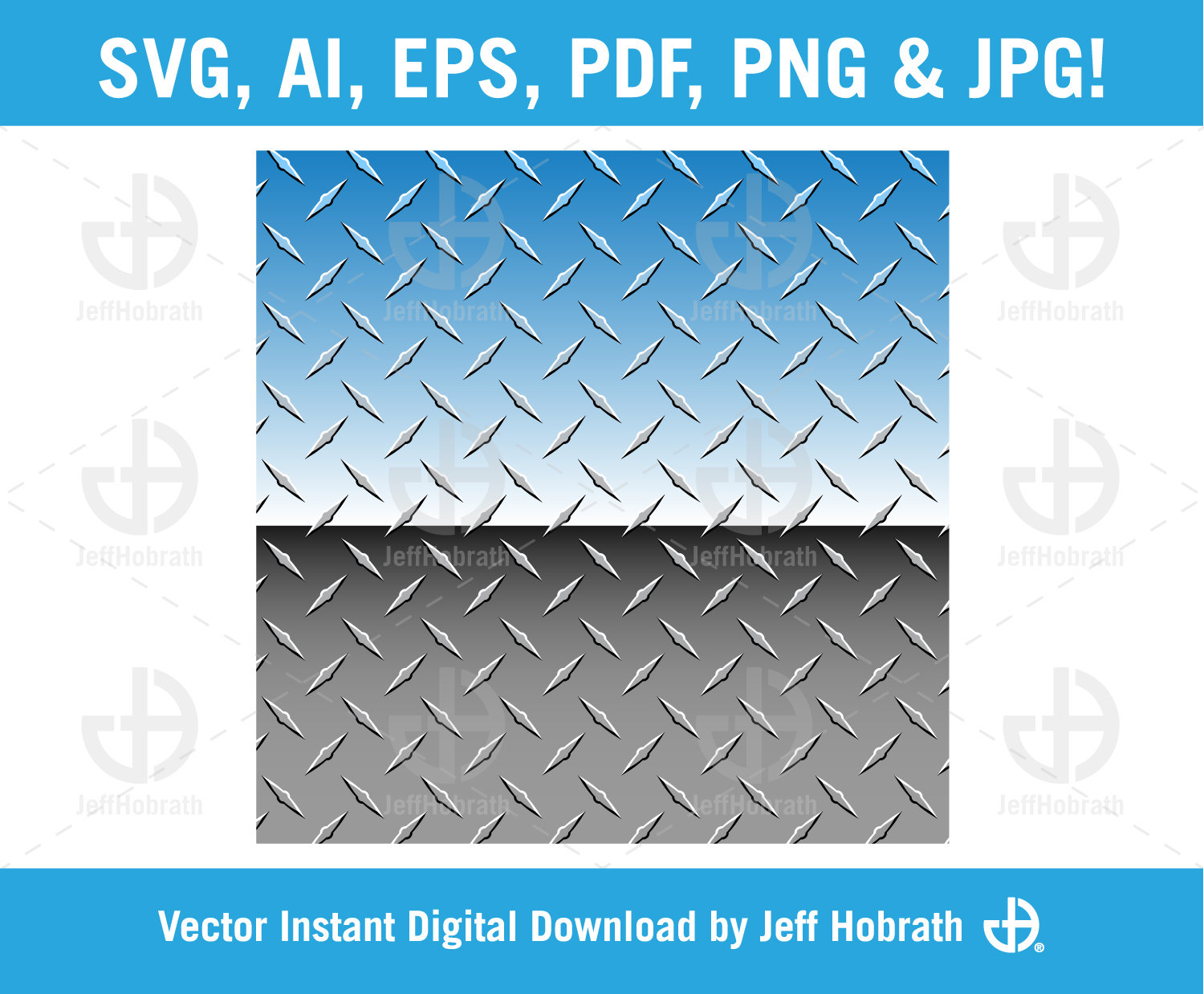 Chrome Diamond Plate Background vector illustration instant | Etsy