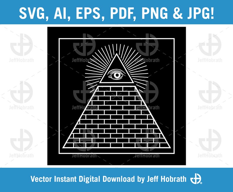 The Eye of Providence Pyramid Vector Illustration Instant - Etsy