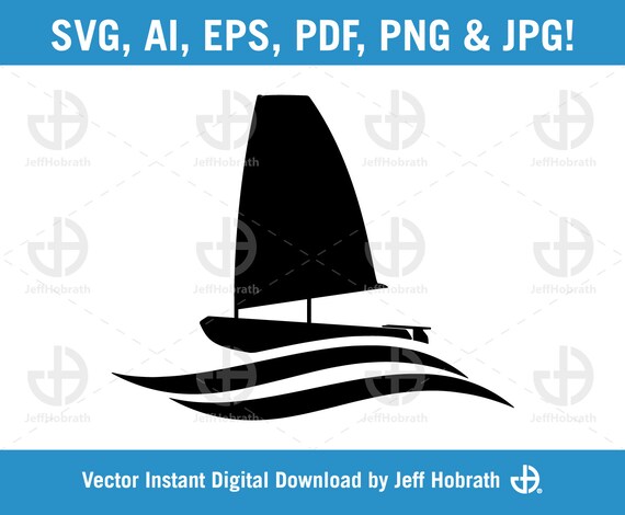 Open Skiff Boat Isolated Vector Sail Boat Sailboat Boating | Etsy
