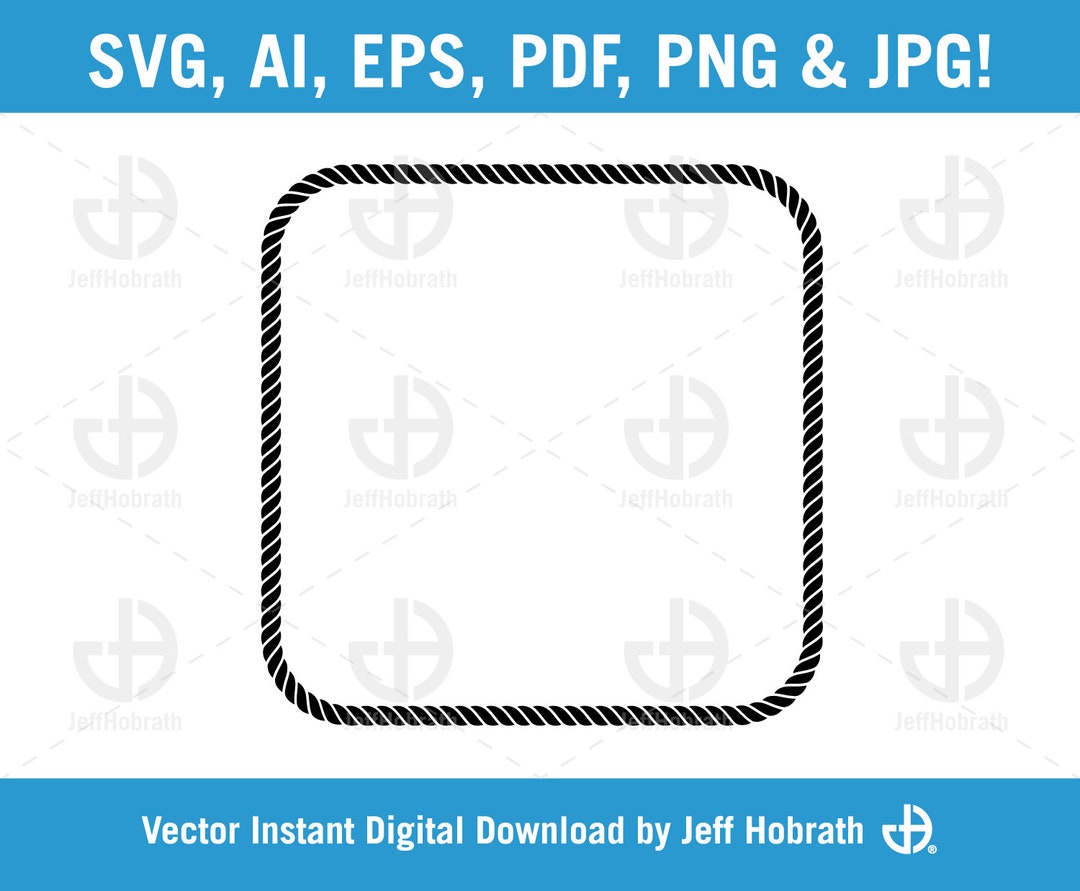 Braided Rope Border Isolated Vector Illustration Digital Download, Ai ...