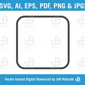 Braided Rope Border Isolated Vector Illustration Digital - Etsy