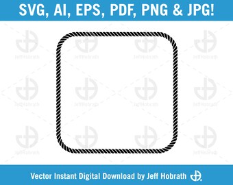 Braided Rope Border Isolated Vector Illustration Digital | Etsy