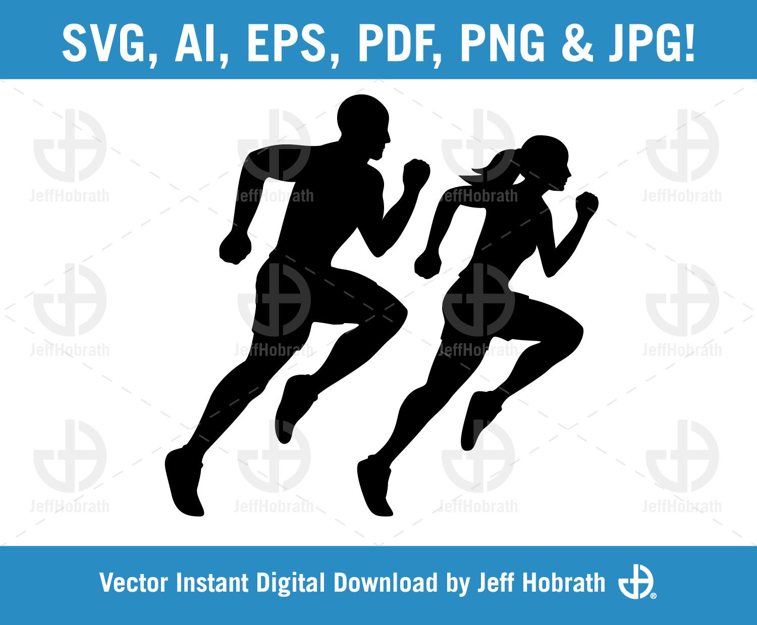 Female Runners Silhouette