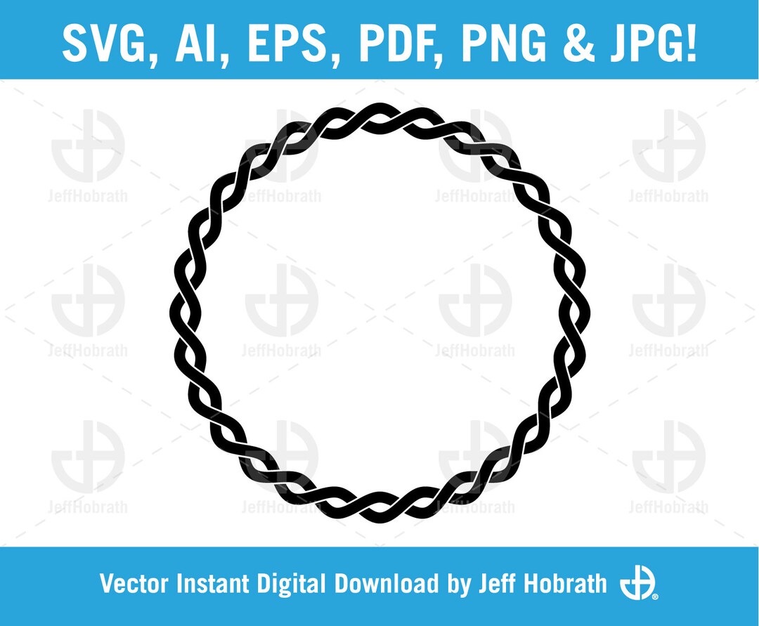 Twisted Rope Chain Vector Illustration Digital Download, Ai, Eps, Pdf ...