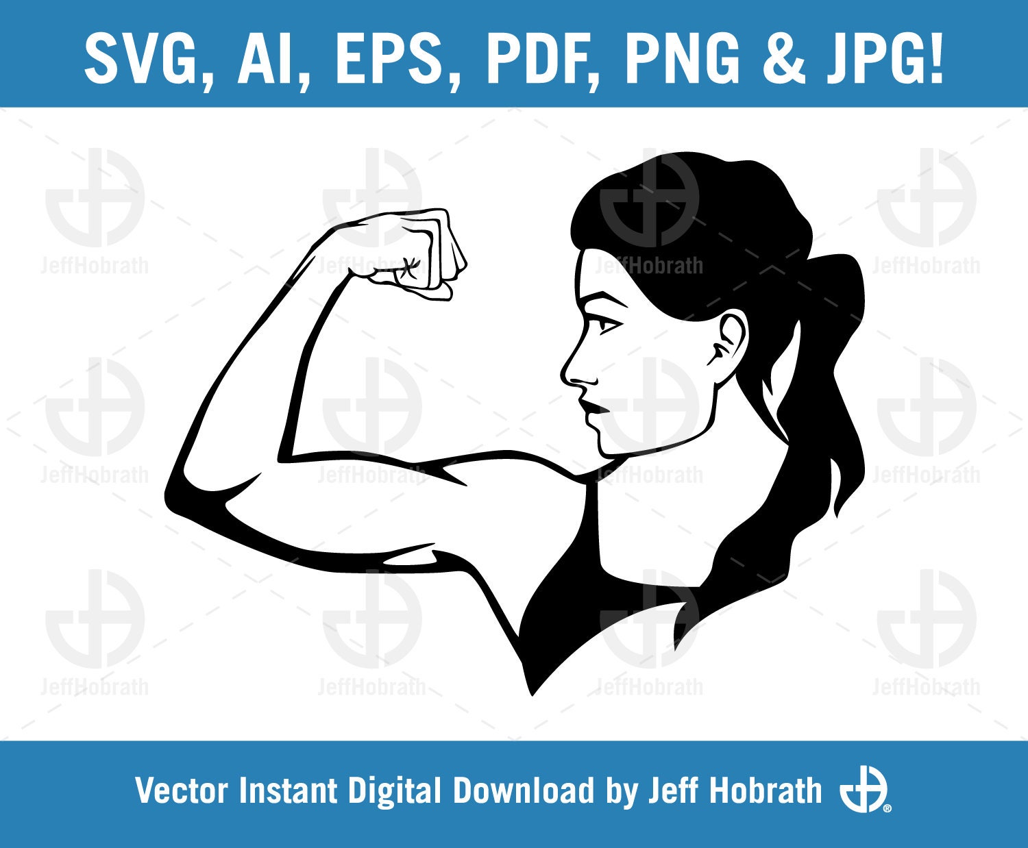 Woman Muscle Arm Vector