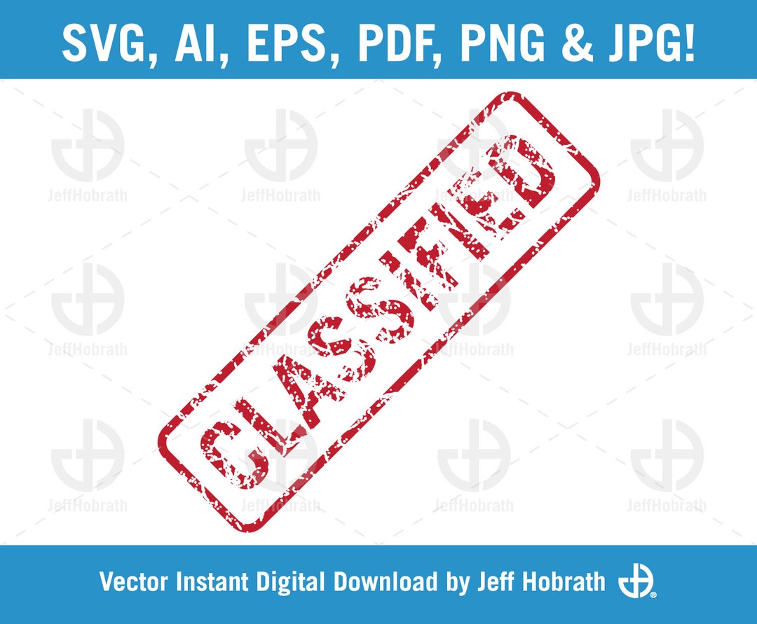 Classified Vector Illustration Instant Digital Download, Ai, Eps, Pdf ...