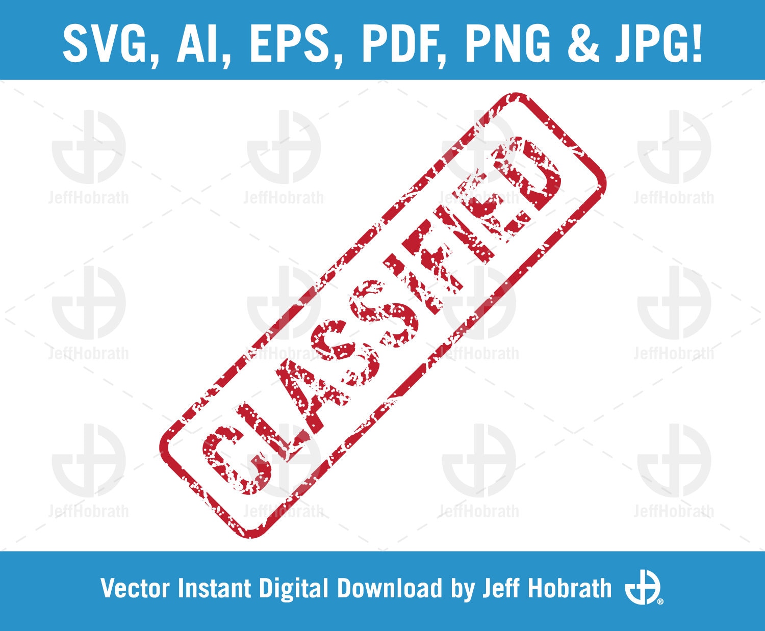 Classified vector illustration instant digital download ai | Etsy