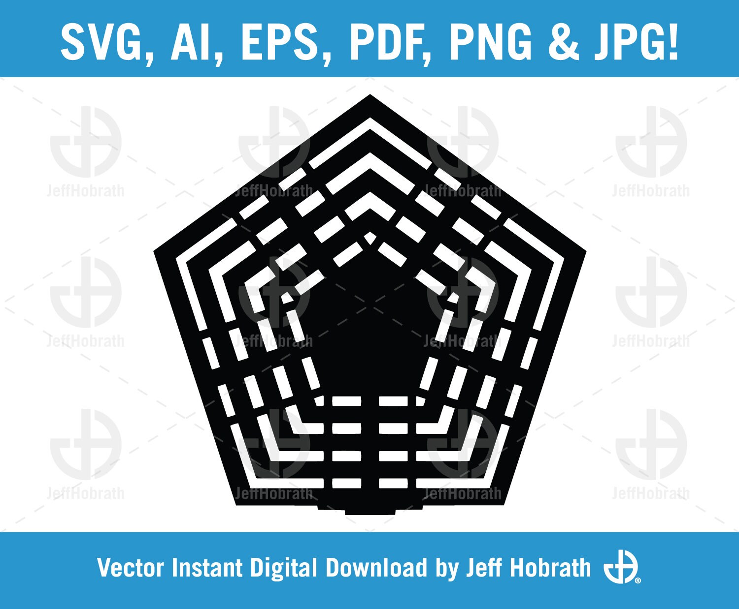 Pentagon Isolated Vector Illustration Digital Download, Ai, Eps, Pdf ...