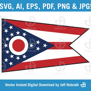 Ohio State Flag Isolated Vector Illustration Digital Download - Etsy
