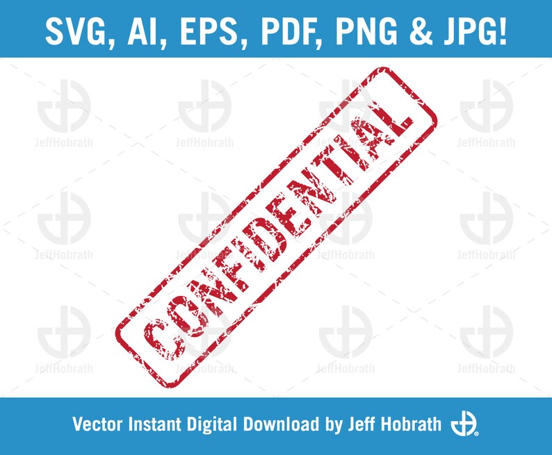 Confidential Vector Illustration Instant Digital Download Ai | Etsy