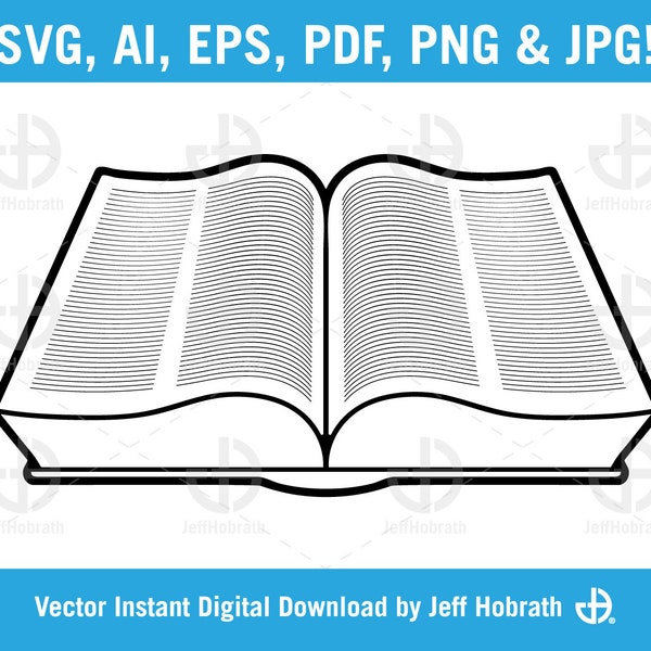 Open Book Line Art - Etsy