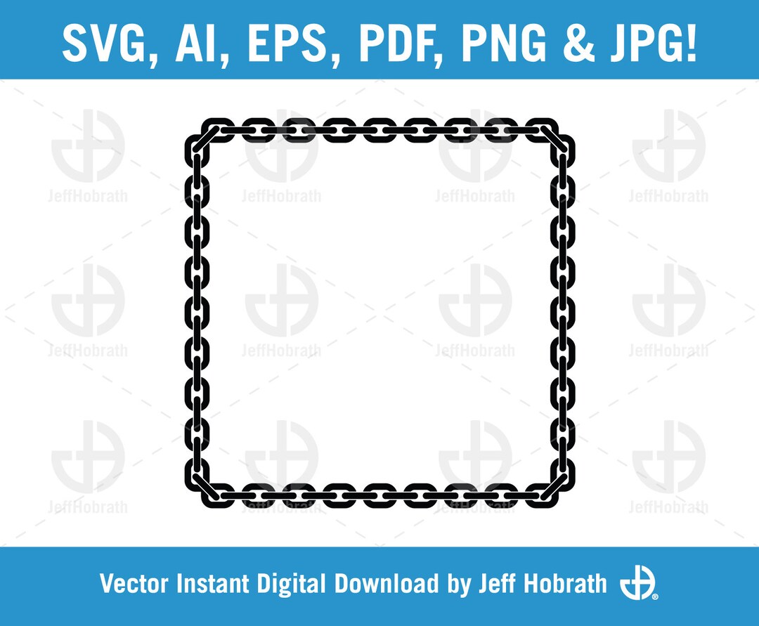 Chain Border Isolated Vector Illustration Digital Download, Ai, Eps ...
