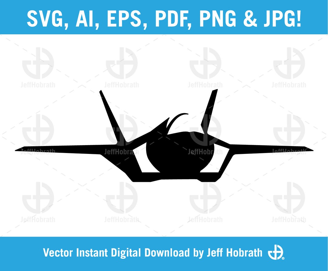 F-35 Lightning II Military Fighter Jet Aircraft Silhouette Isolated ...