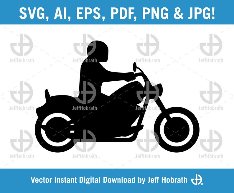 Motorcycle Rider Silhouette Isolated Vector Illustration | Etsy