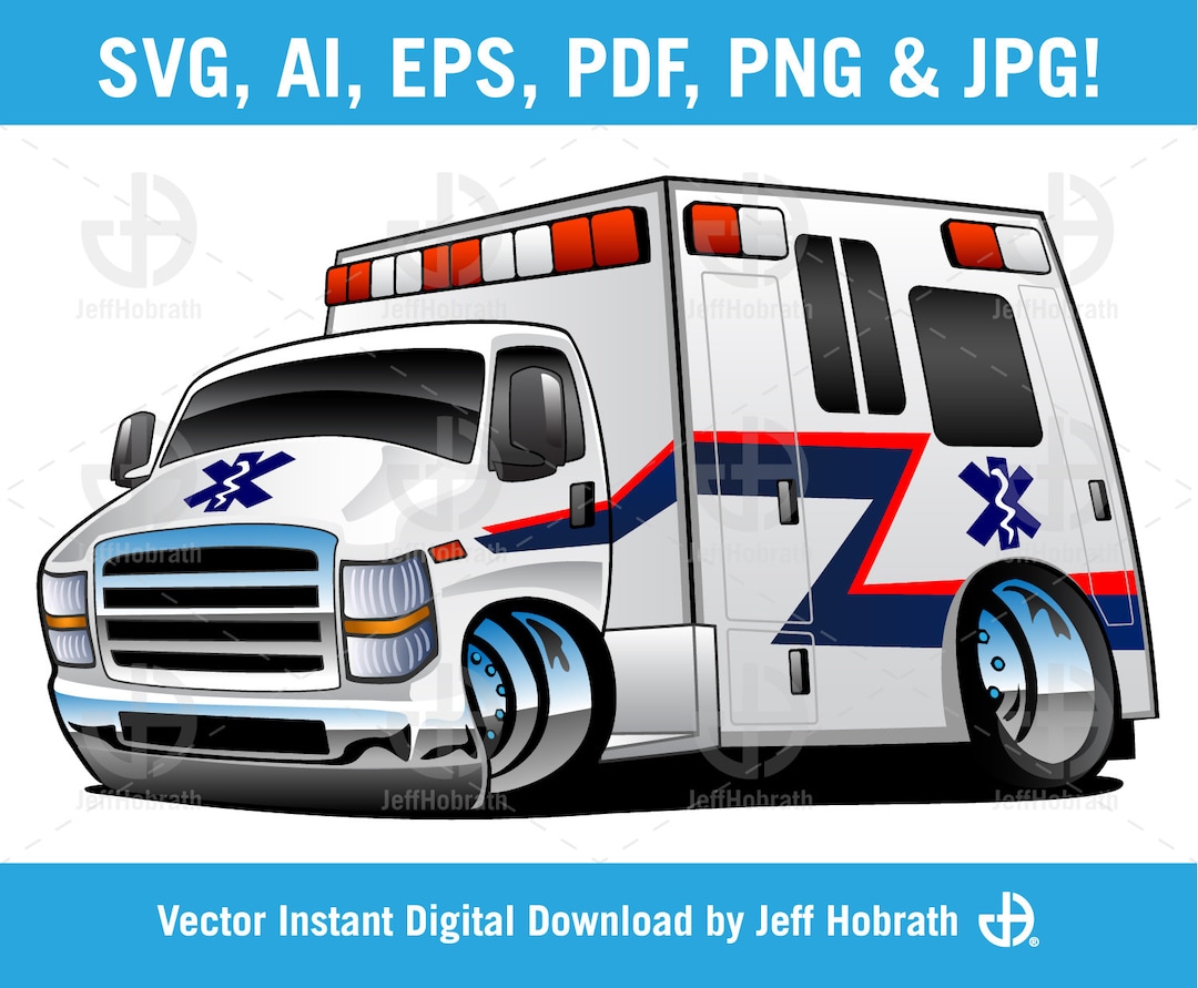 Paramedic Ambulance EMT EMS Cartoon Color Isolated Vector Illustration ...
