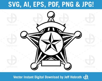 Police Star Vector - Etsy